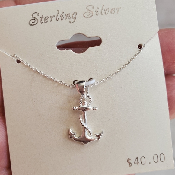 Kohl's | Jewelry | Anchor Nautical Necklace Sterling Silver Nwt | Poshmark